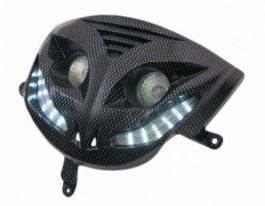Koplamp Led Zip Carbon voor Piaggio Zip 50 4T, Puch Zip