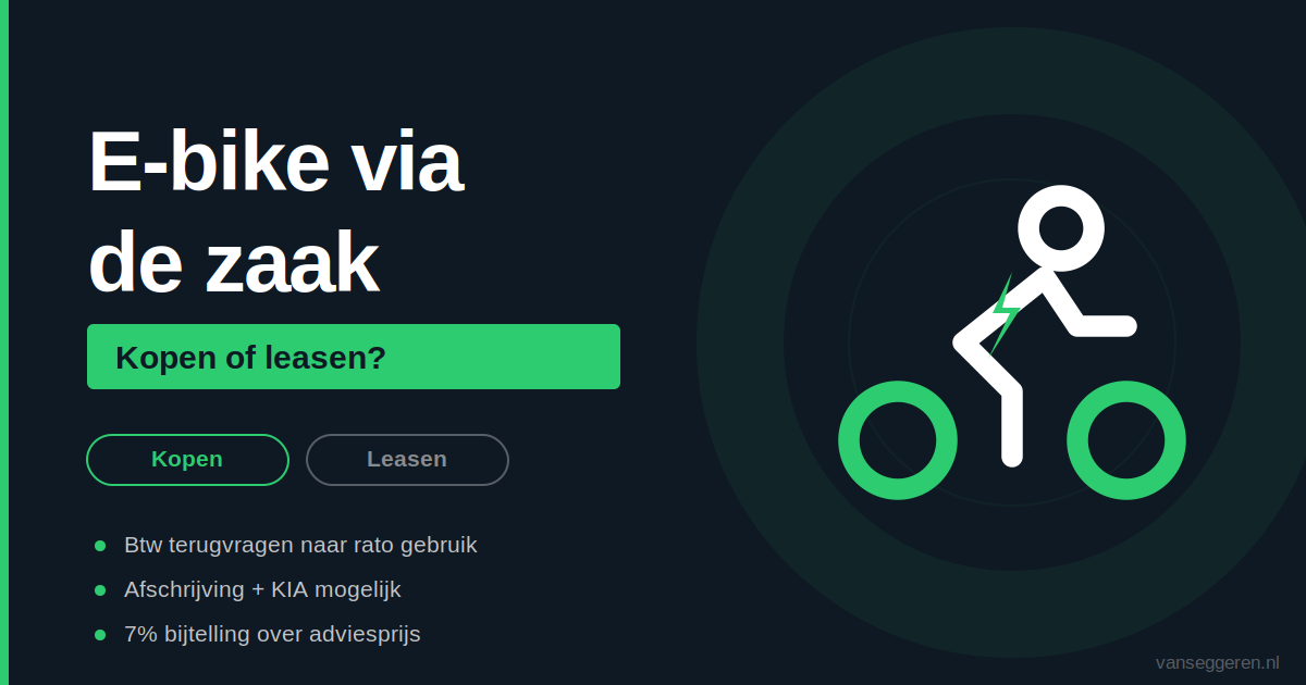 E-bike van de zaak: kopen of leasen? Fiscaal vergeleken